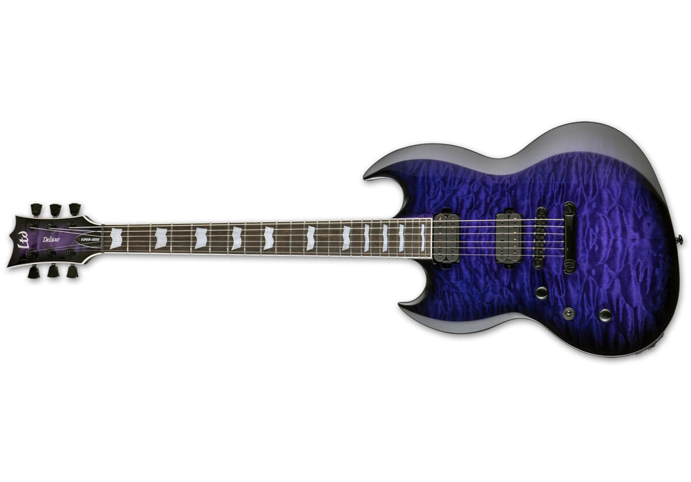 ESP LTD Viper-1000Qm See Thru Purple Sunburst Lefthand | djservice.se