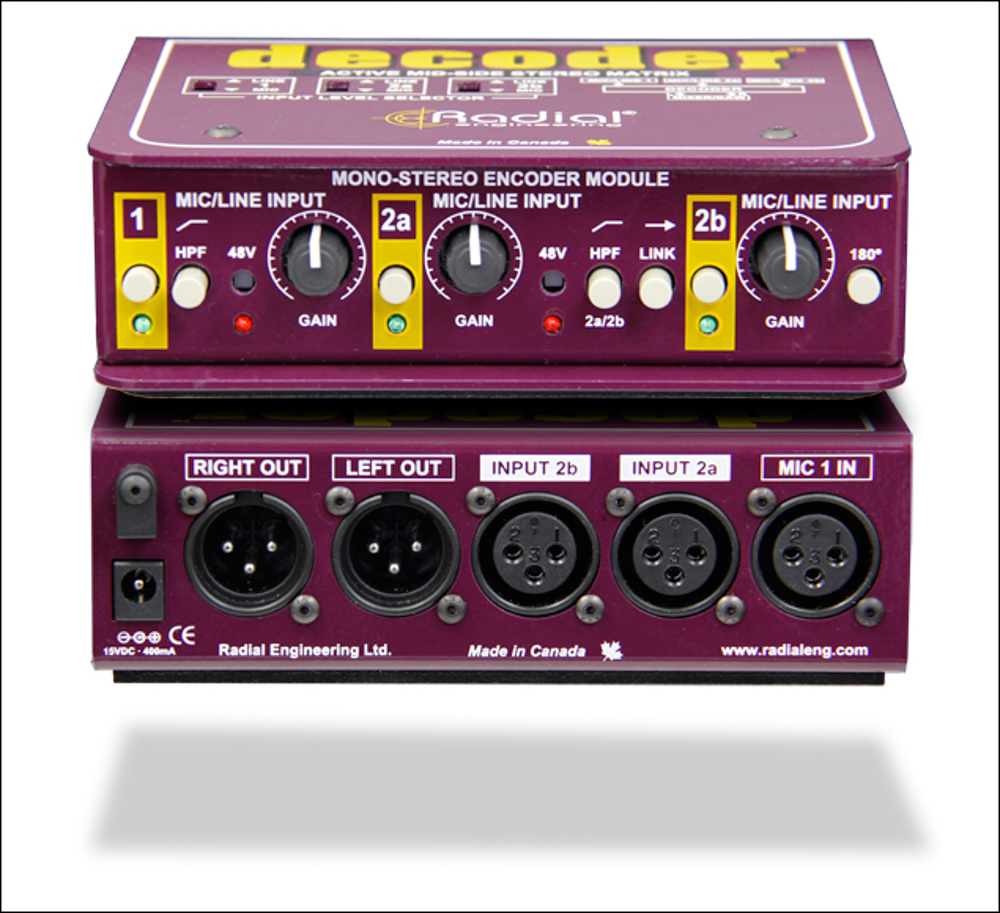 Radial Radial Decoder- Mid/Side Matrix and Mic Preamp | djservice.se