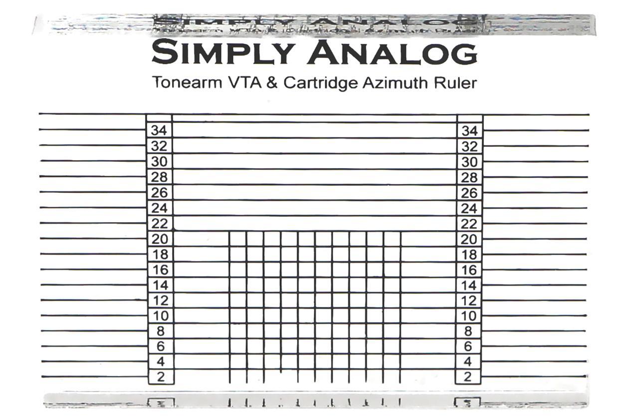 Simply Analog Tonearm VTA & Cartridge Azimuth Ruler | djservice.se